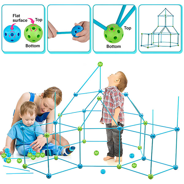 Kit pentru copii pentru construirea de forturi | FORTKID – Ro.rubicum.com